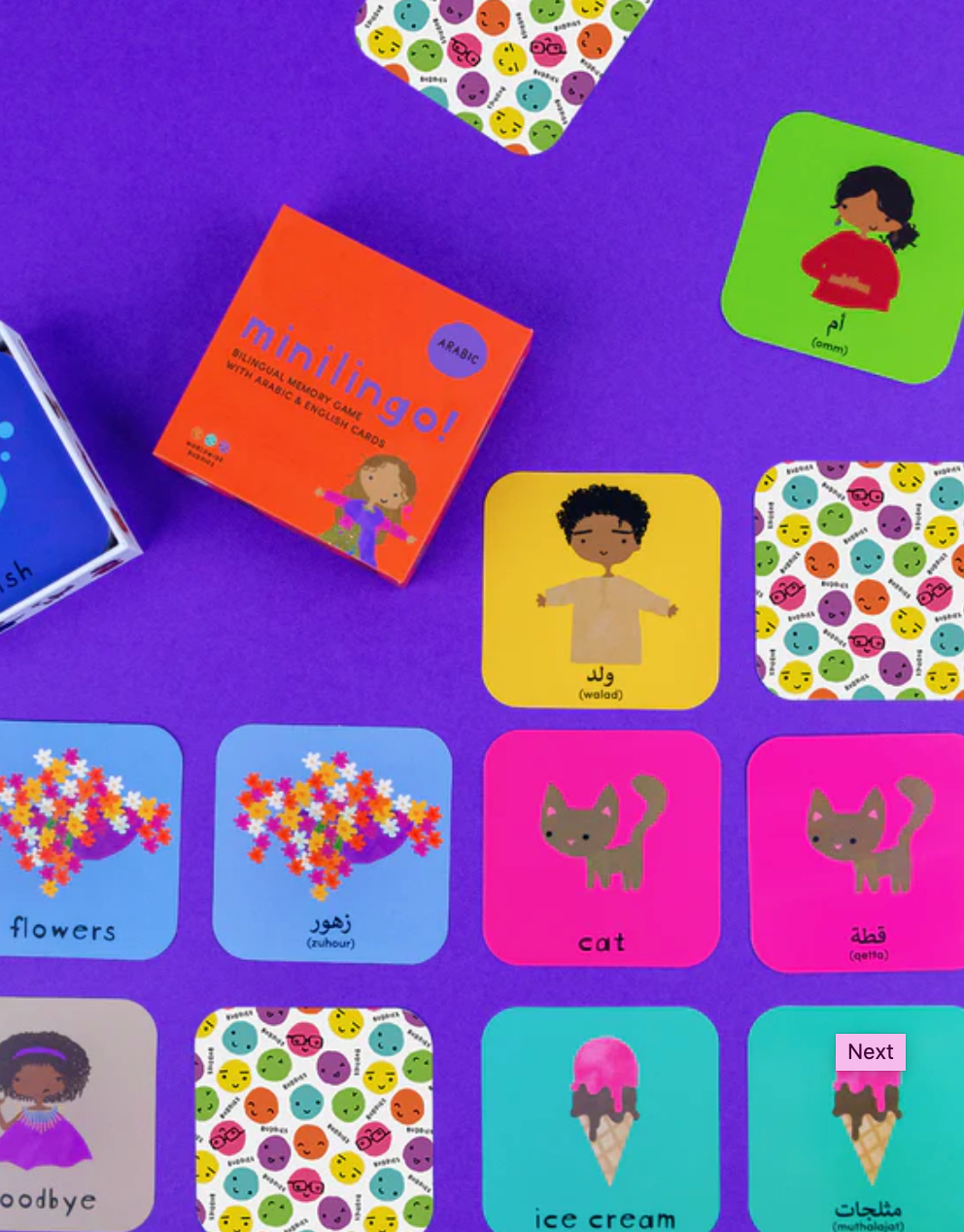 KAAREM - Minilingo Arabic/English Bilingual Memory Game Flashcards