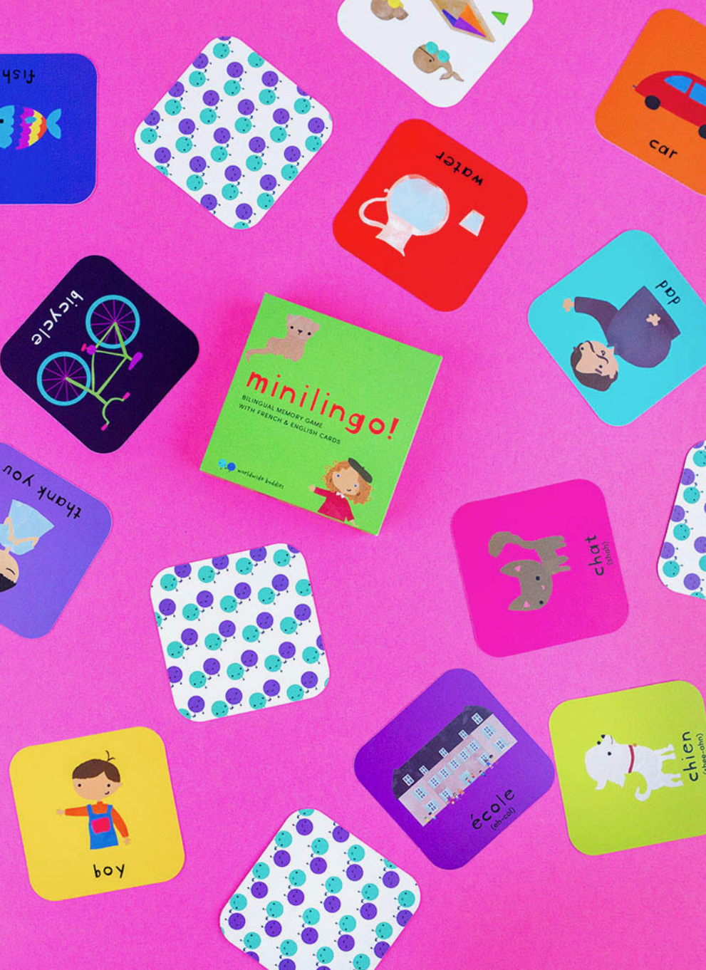 KAAREM - Minilingo French/English Bilingual Memory Game Flashcards