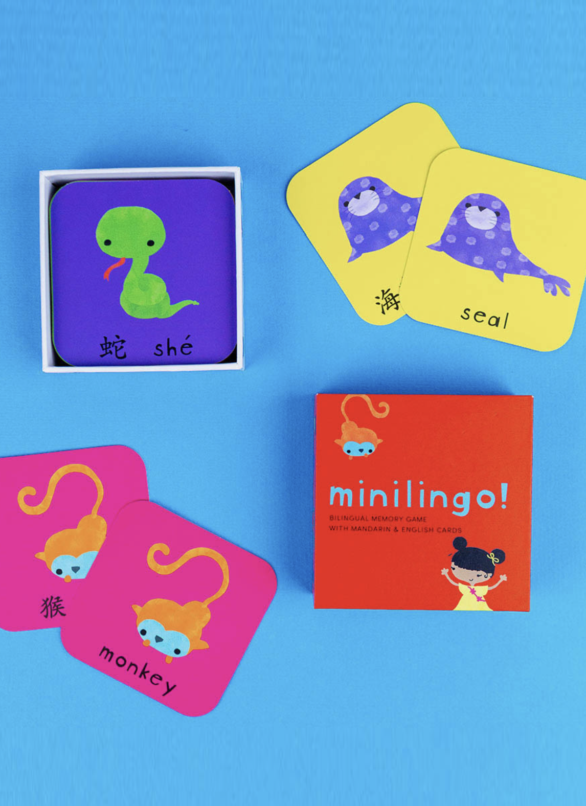 KAAREM - Minilingo Mandarin/English Bilingual Memory Game Flashcards