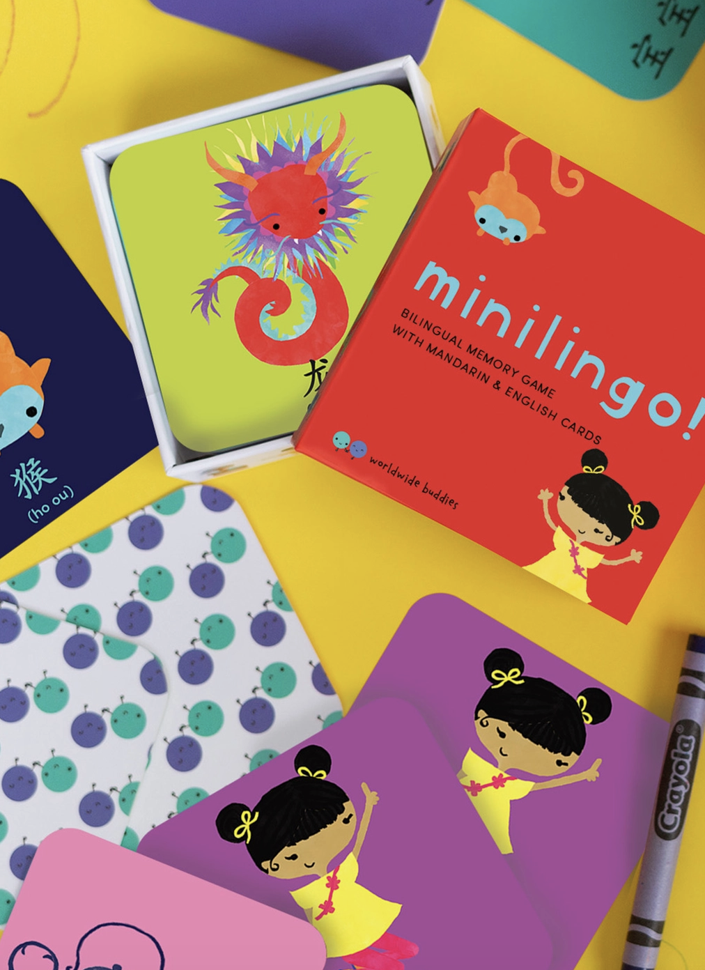 KAAREM - Minilingo Mandarin/English Bilingual Memory Game Flashcards