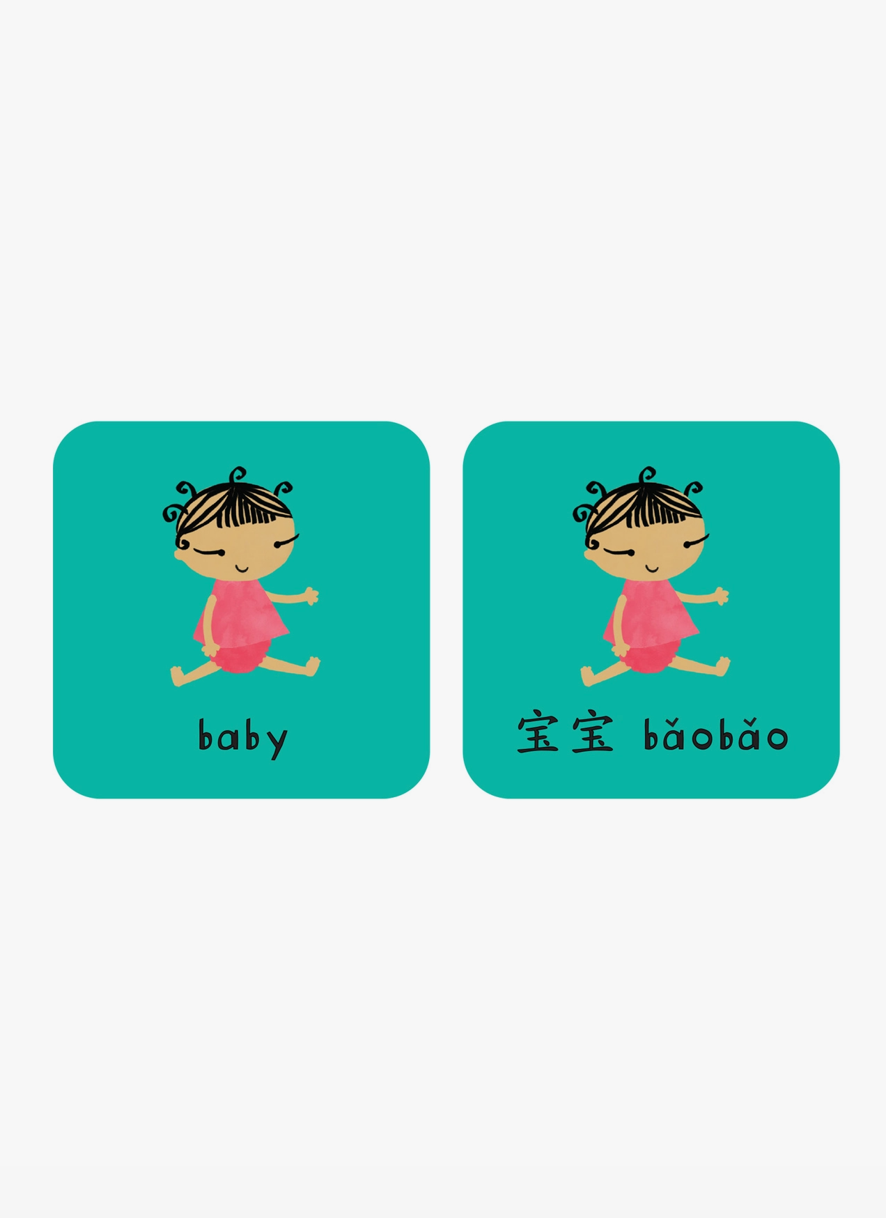 KAAREM - Minilingo Mandarin/English Bilingual Memory Game Flashcards