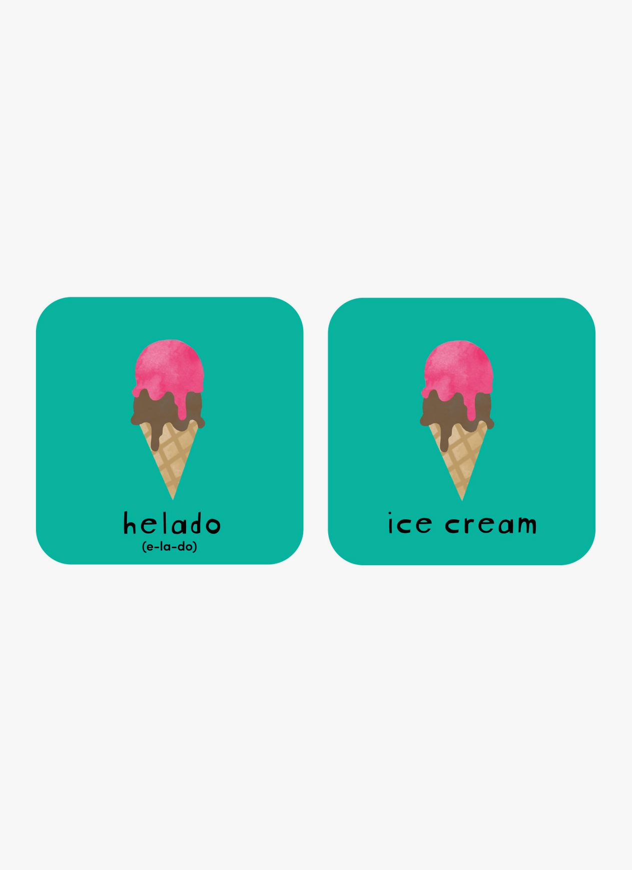 KAAREM - Minilingo Spanish/English Bilingual Memory Game Flashcards