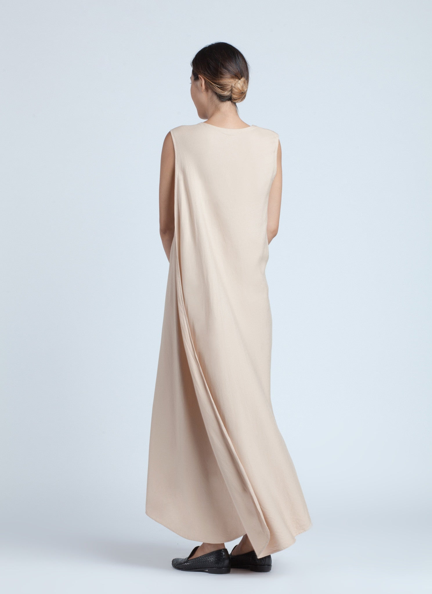 KAAREM - Turn Sleeveless Overlap Maxi Dress - Tan KAAREM - Turn Sleeveless Overlap Maxi Dress - Tan