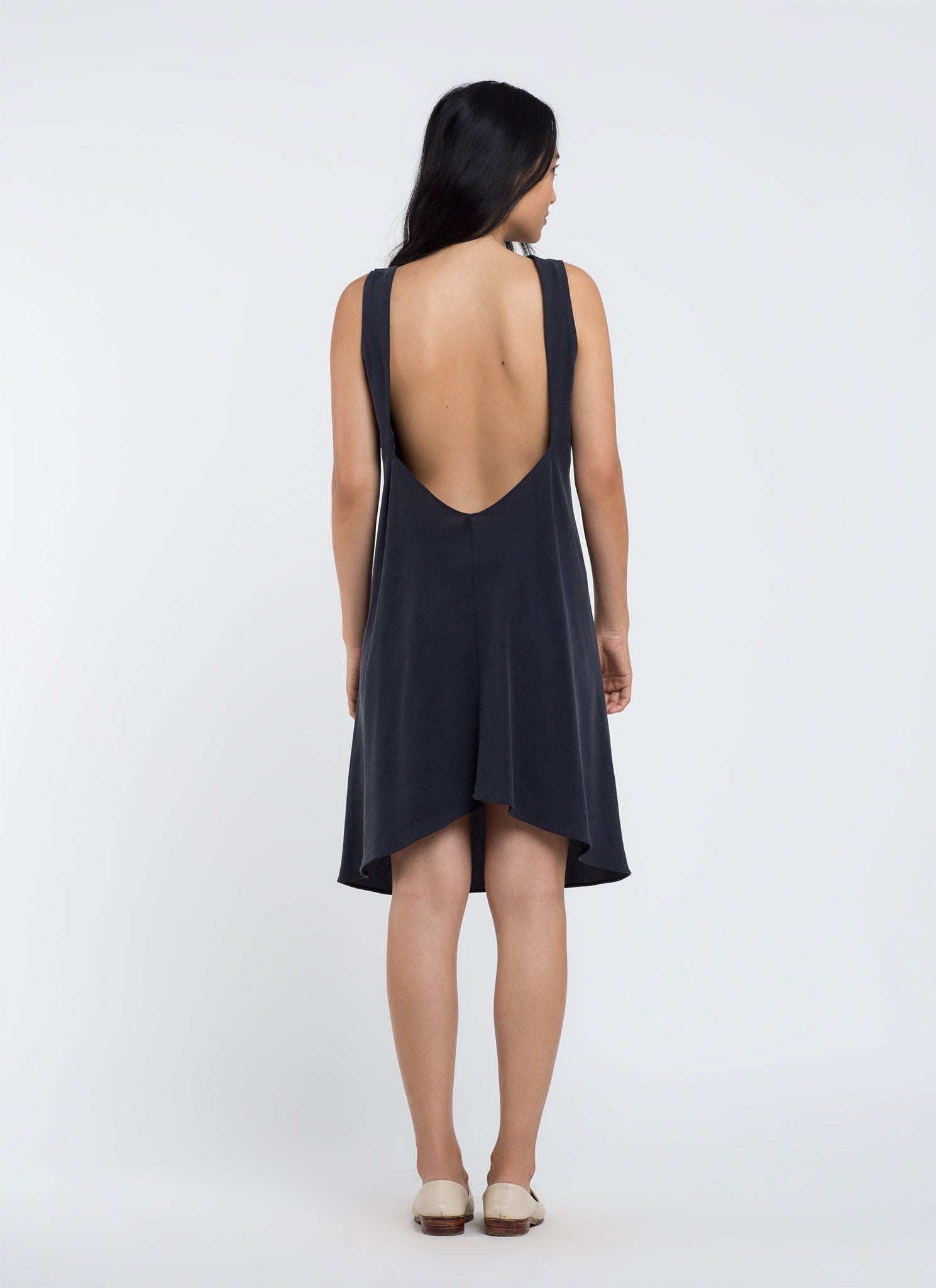 KAAREM - Beryl Low Back Dress - Dark Blue