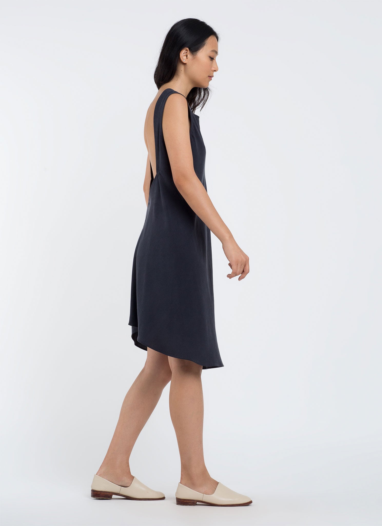 KAAREM - Beryl Low Back Dress - Dark Blue