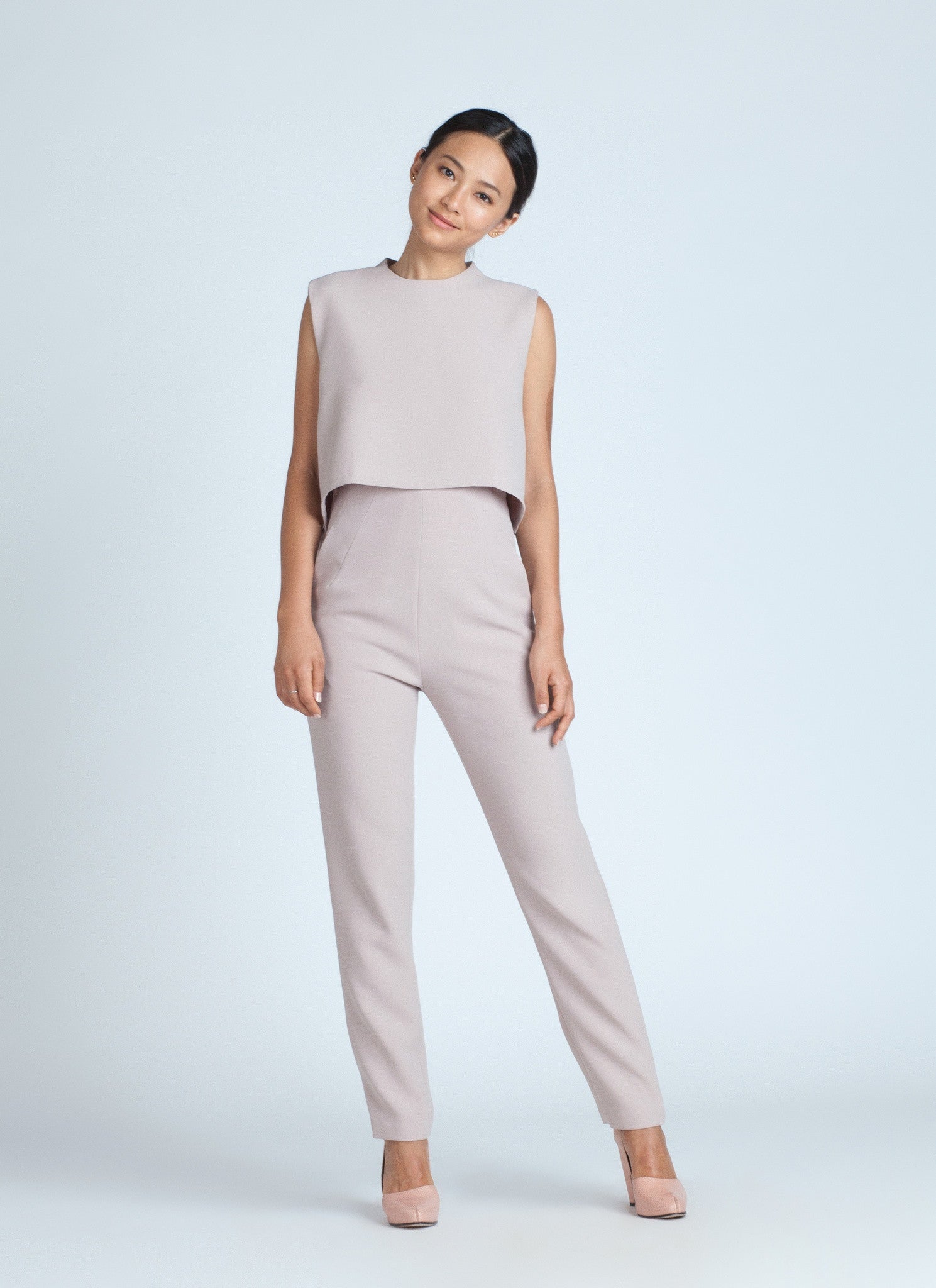 KAAREM - Sam High-Waisted Pocket Pant - Cream