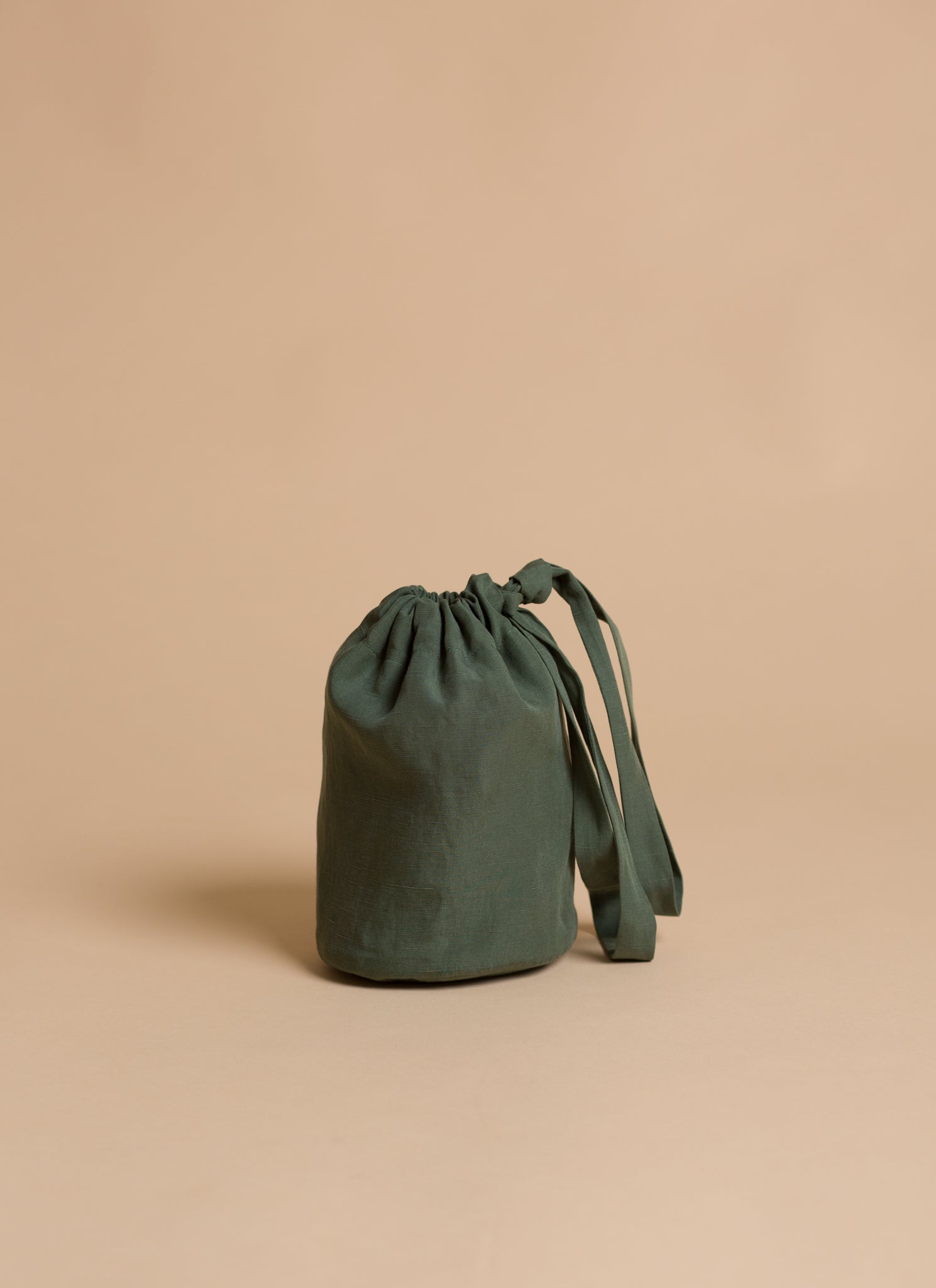 KAAREM - Gemini Drawstring Mini Bag - Forest Green